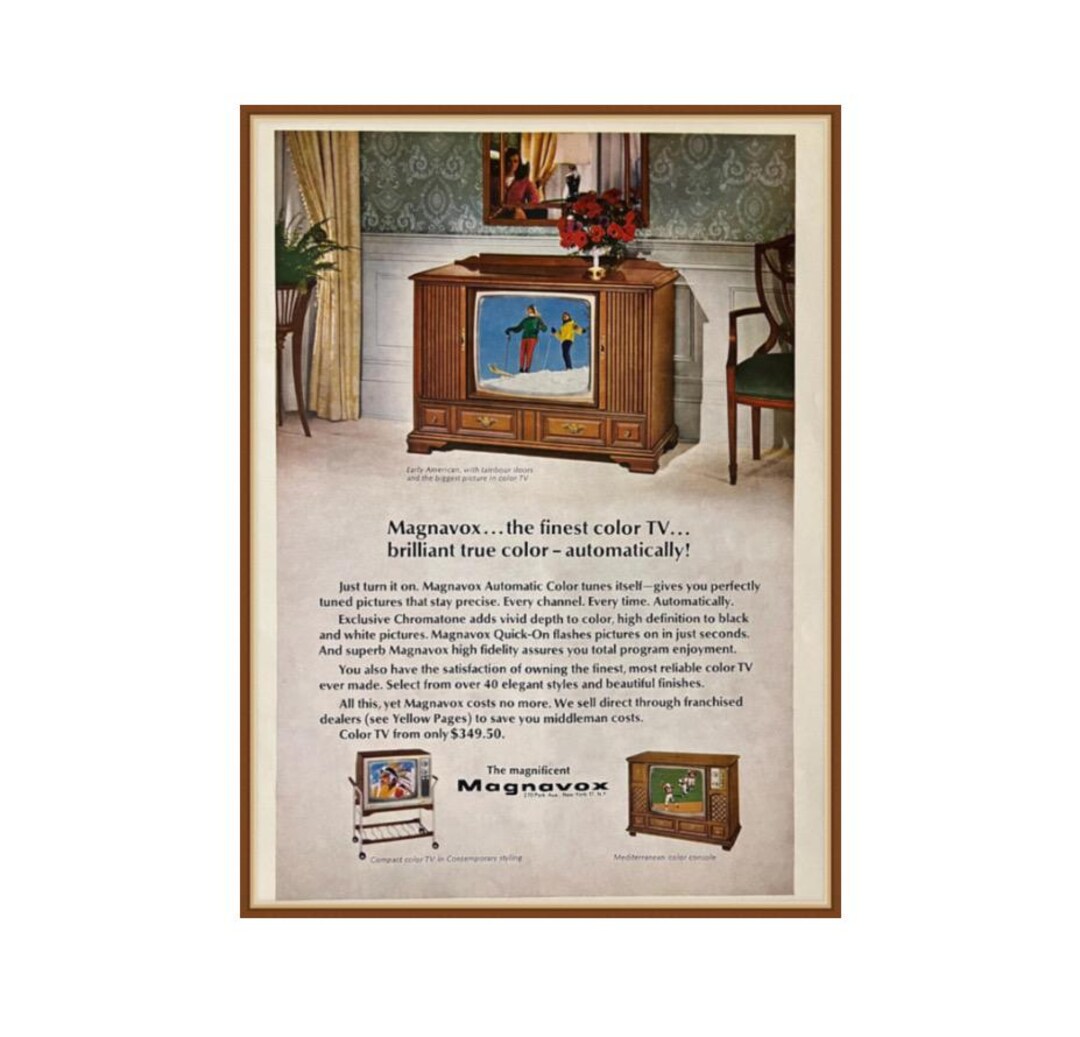 Vintage Magnavox Television Advertisement - Etsy