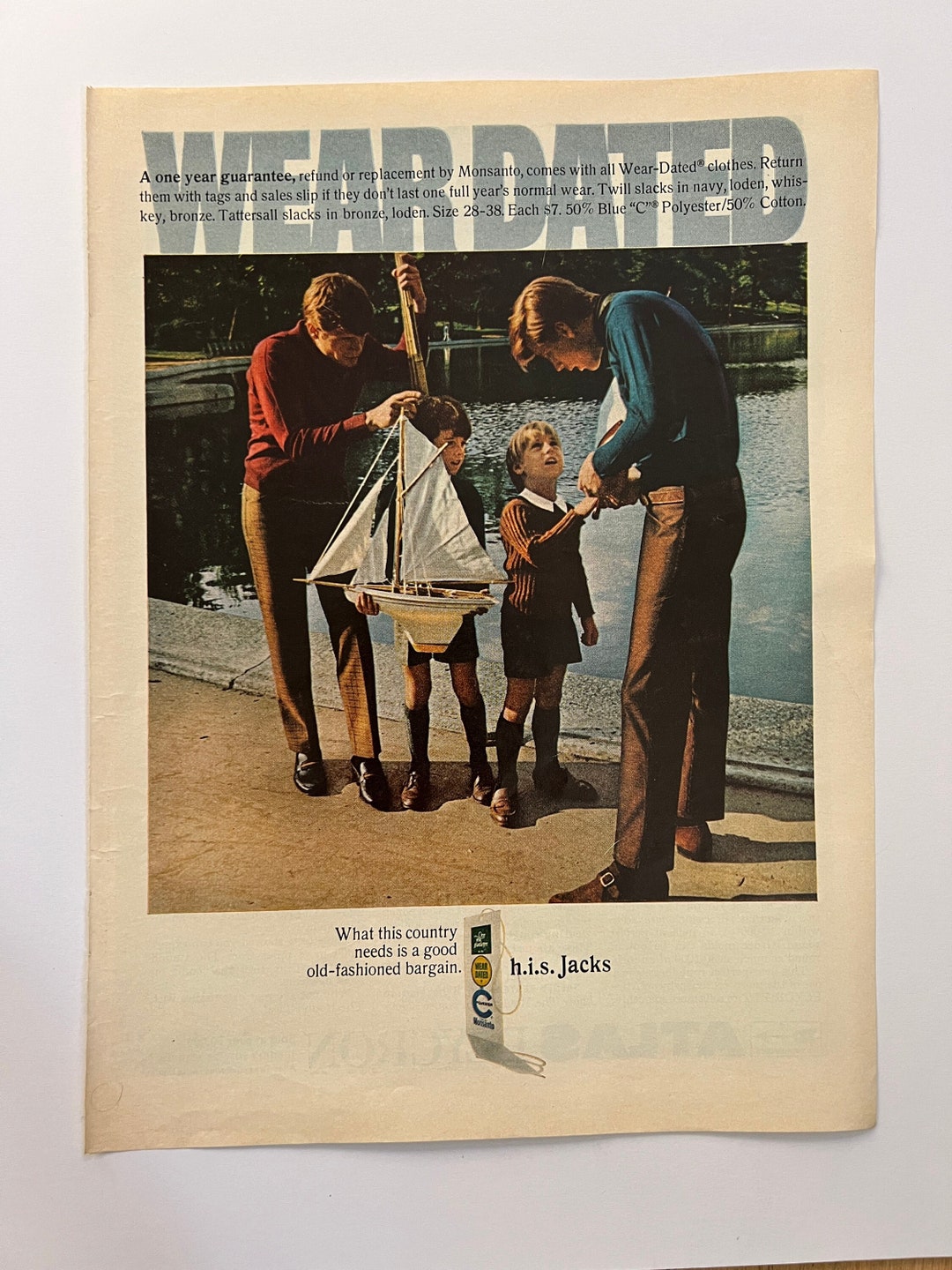 Vintage Monsanto Wear-dated Clothing Advertisement - Etsy