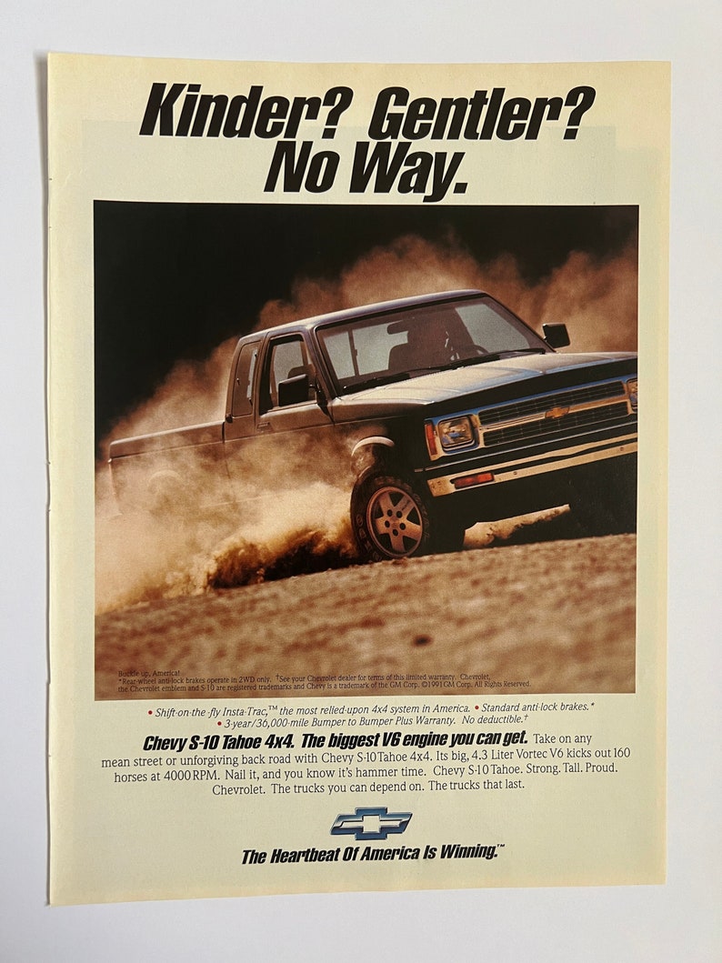 Vintage Chevrolet Tahoe Advertisement - Etsy