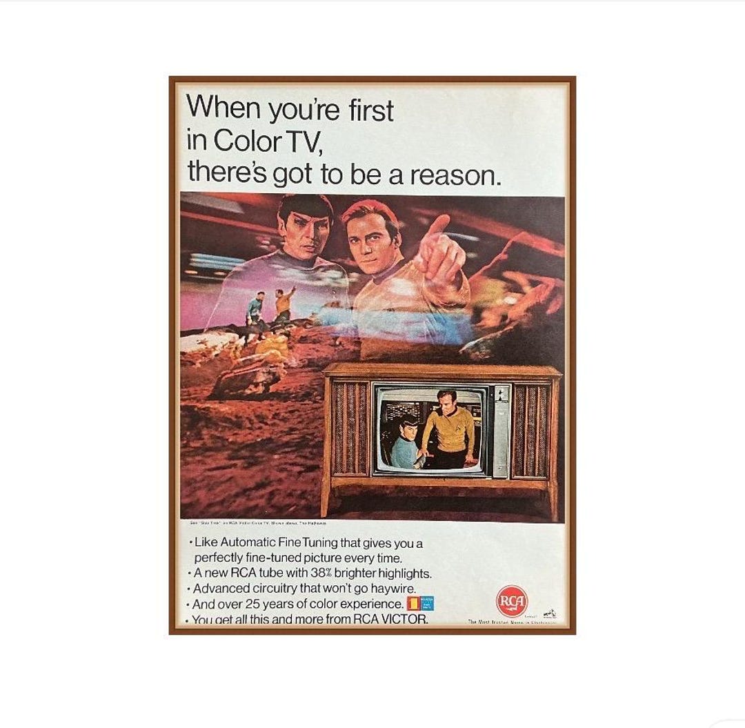 Vintage RCA Color TV Star Trek Advertisement - Etsy