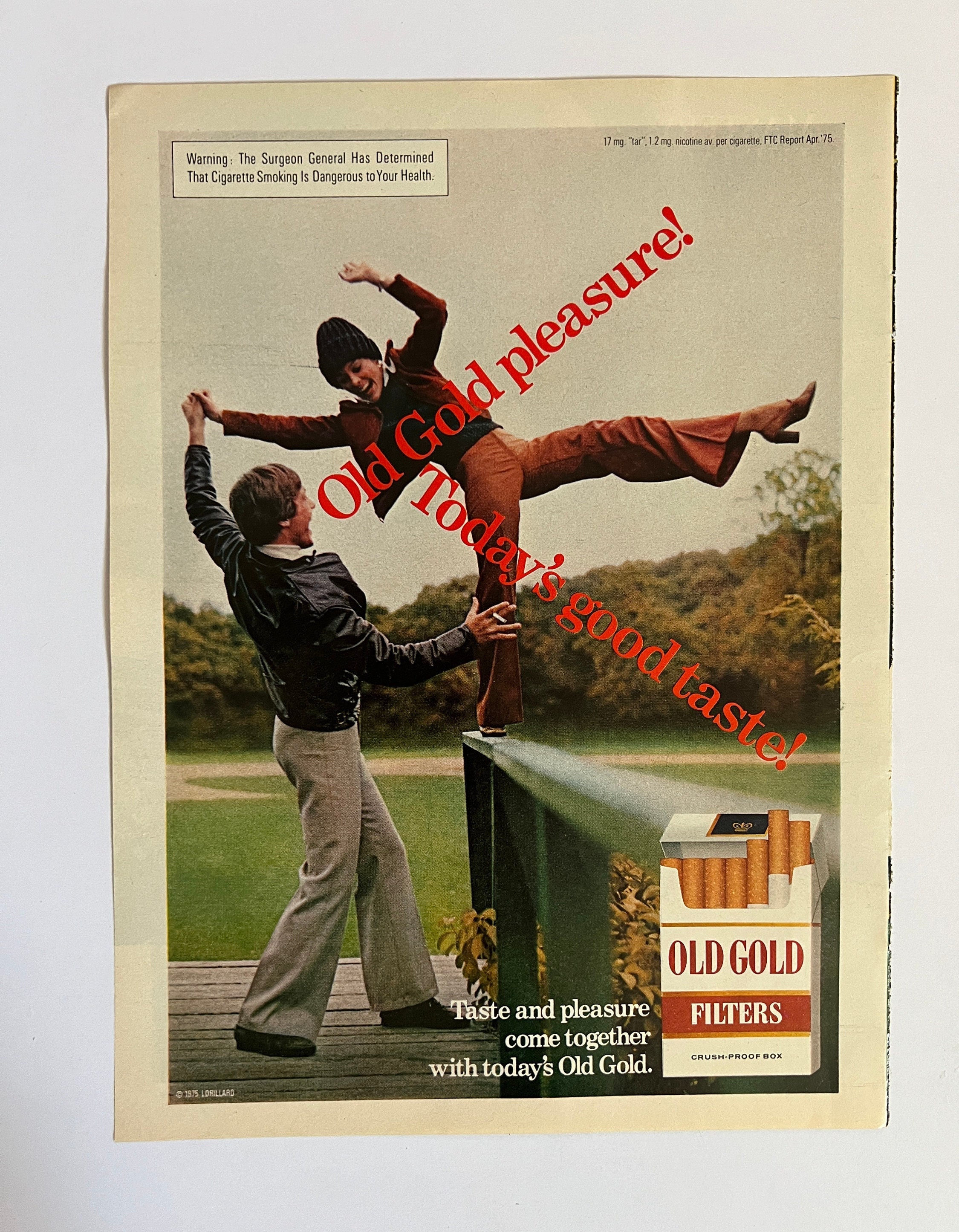 Vintage Old Gold Cigarettes Advertisement - Etsy
