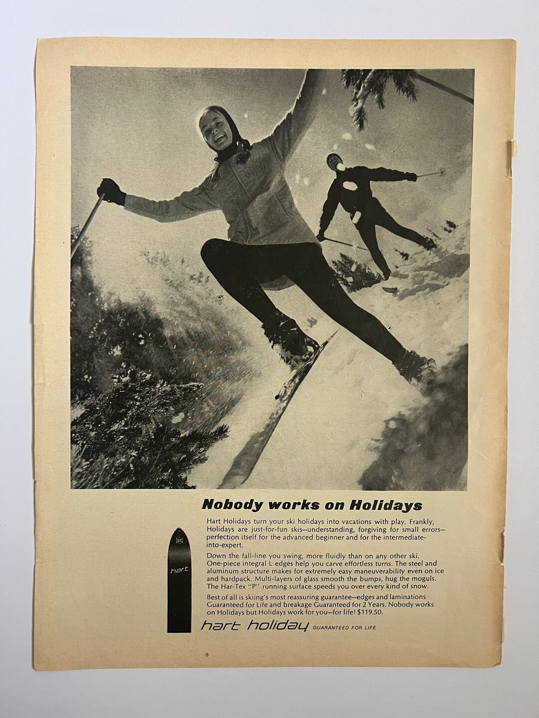 Vintage Hart Holiday Ski Advertisement - Etsy