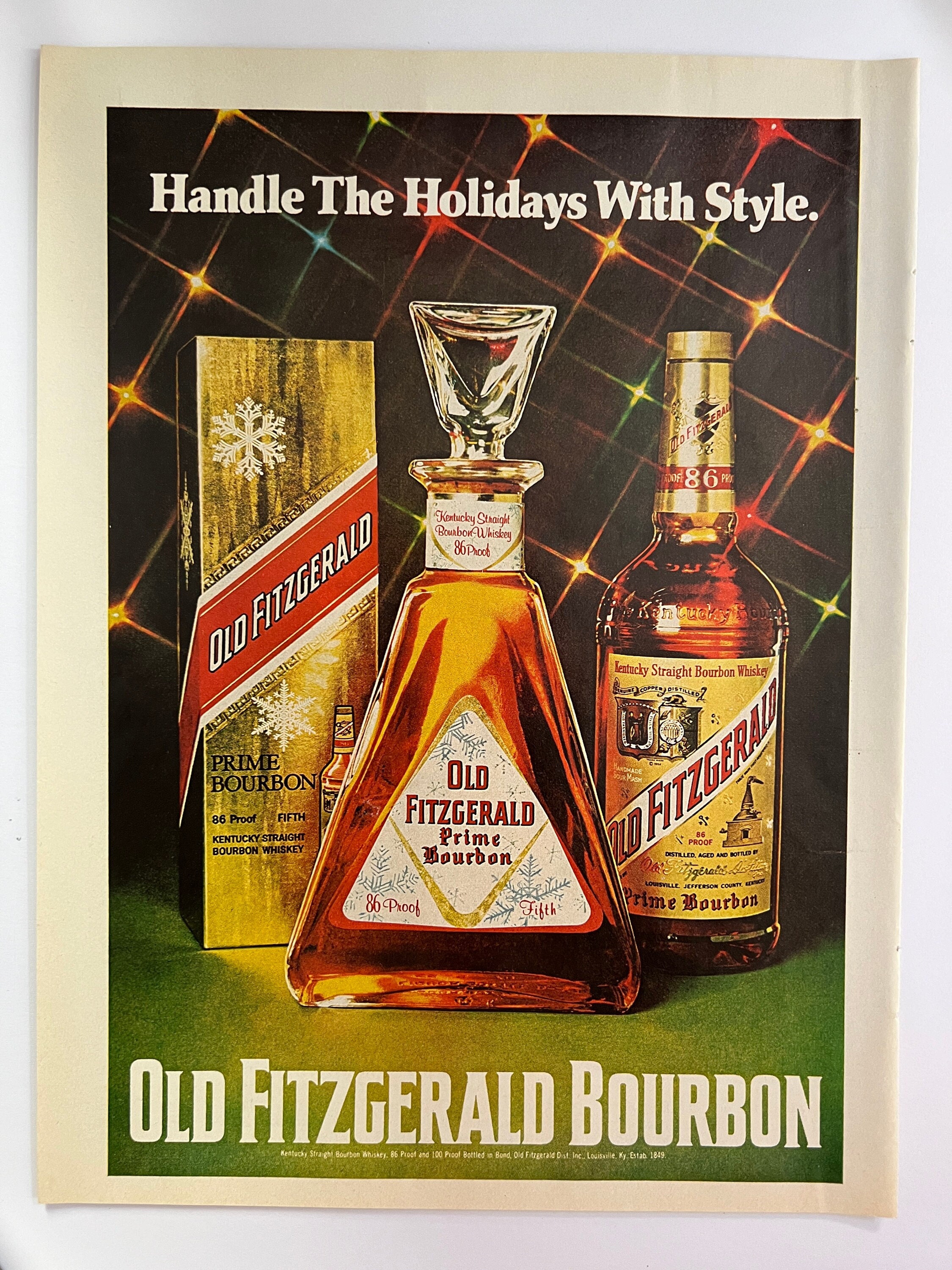 Vintage Old Fitzgerald Bourbon Advertisement - Etsy