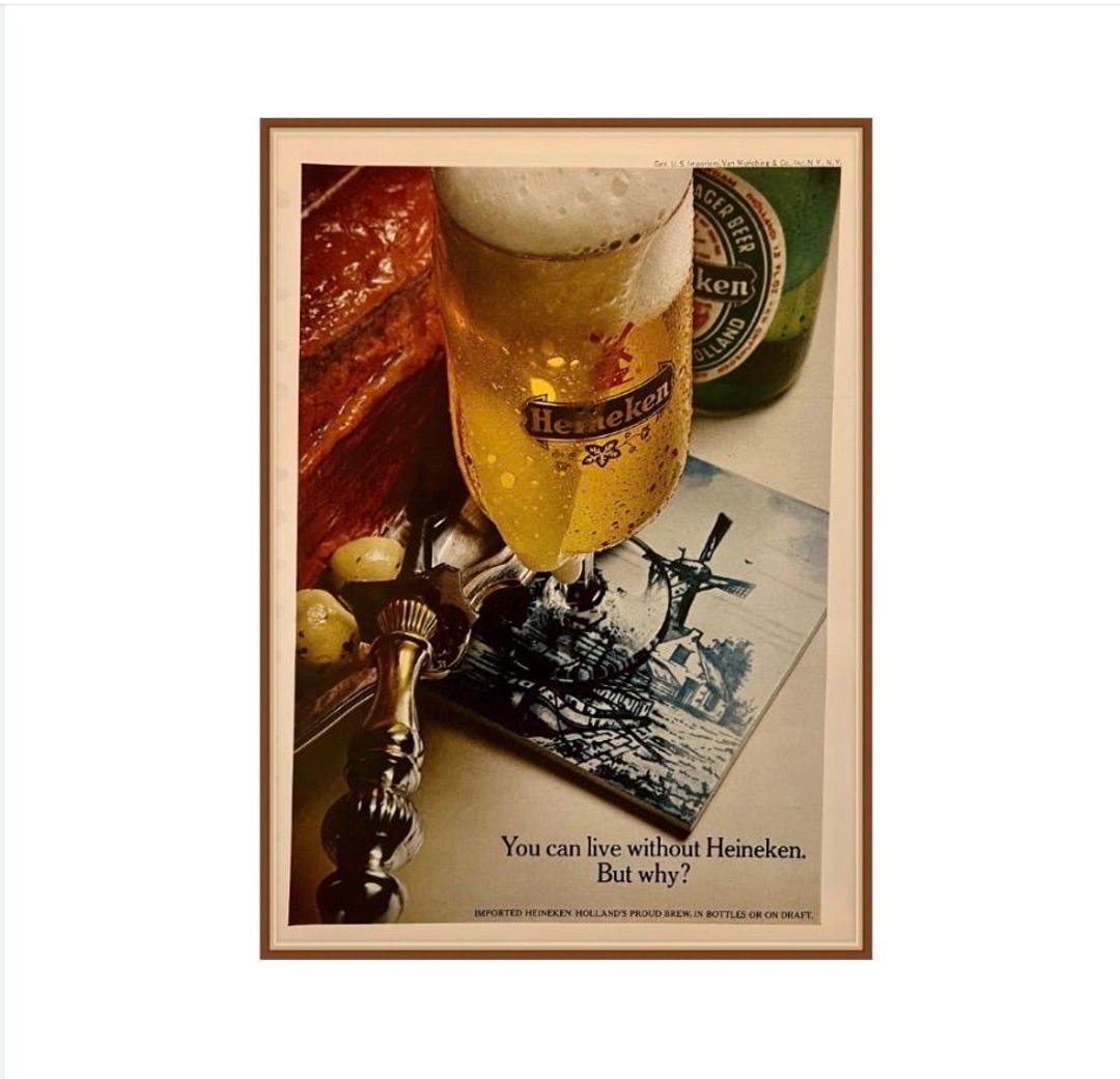 Vintage Heineken Beer Advertisement - Etsy