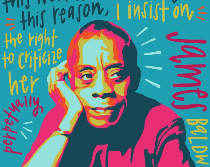 DIGITAL - James Baldwin #2 - Physical Print, Black Lives Matter, Civil ...