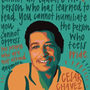 DIGITAL Cesar Chavez Social Justice Art Civil Rights - Etsy