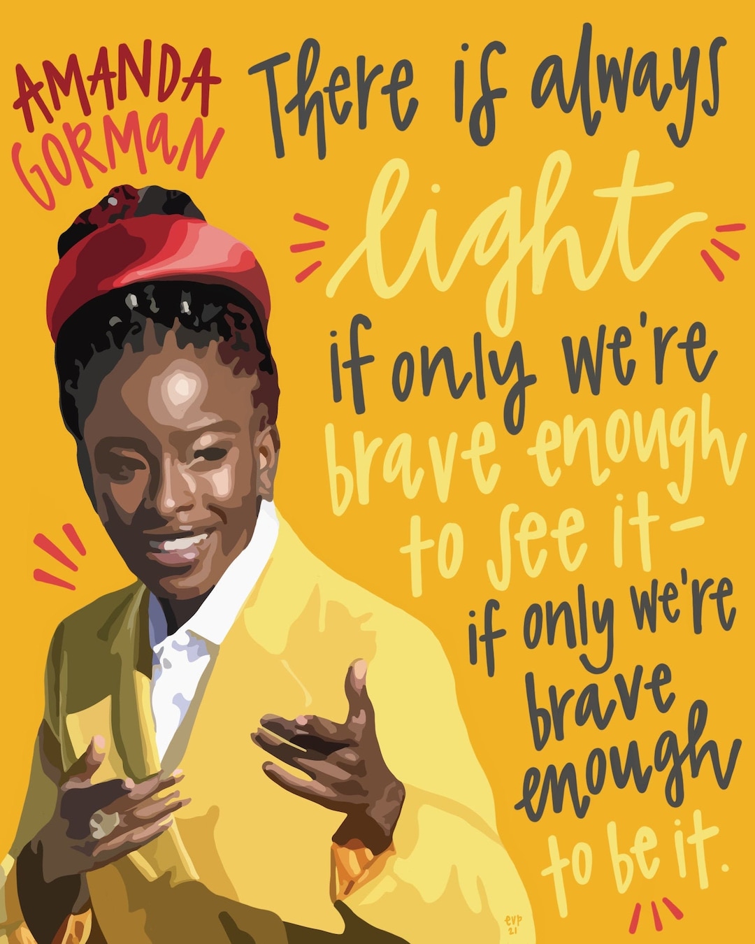 DIGITAL Amanda Gorman, Poet Laureate, Black Poet, Black Girl Magic ...