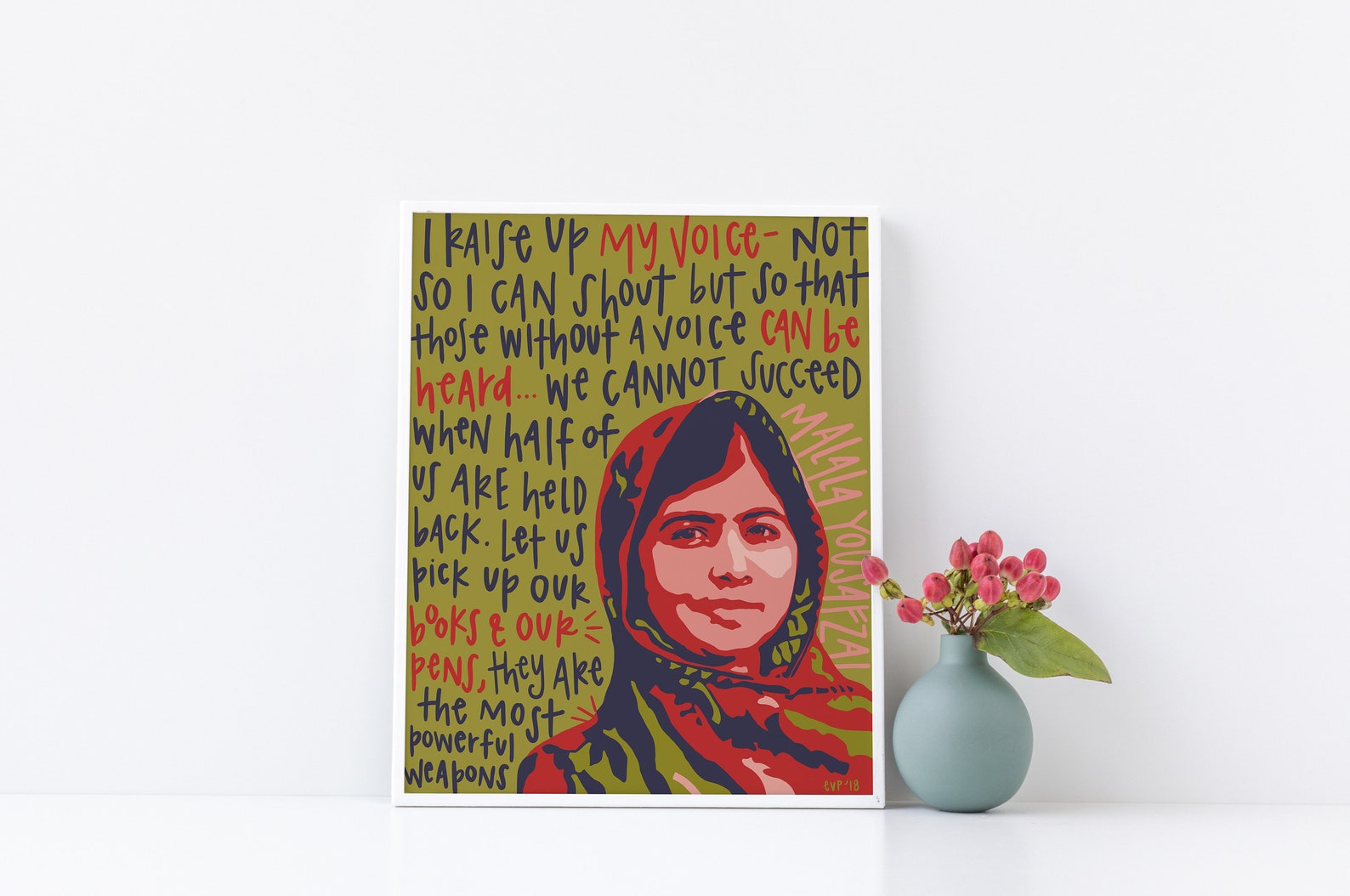 Malala Yousafzai Malala Malala Print Feminist Woman Malala | Etsy