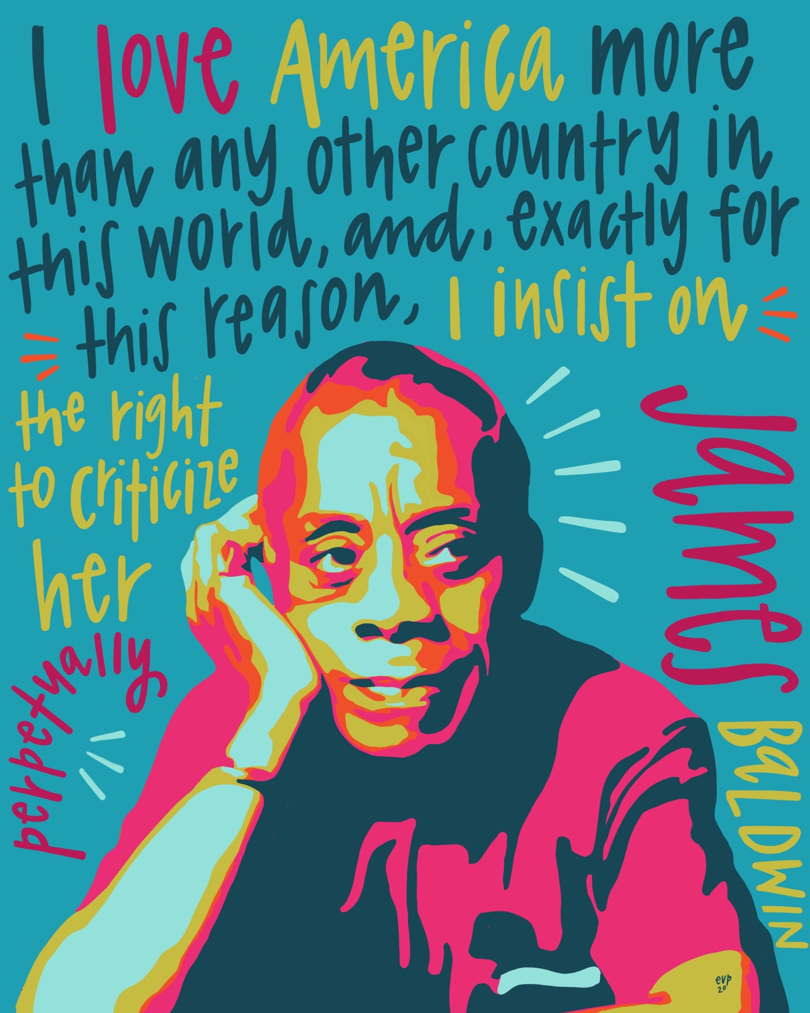 DIGITAL - James Baldwin #2 - Physical Print, Black Lives Matter, Civil ...