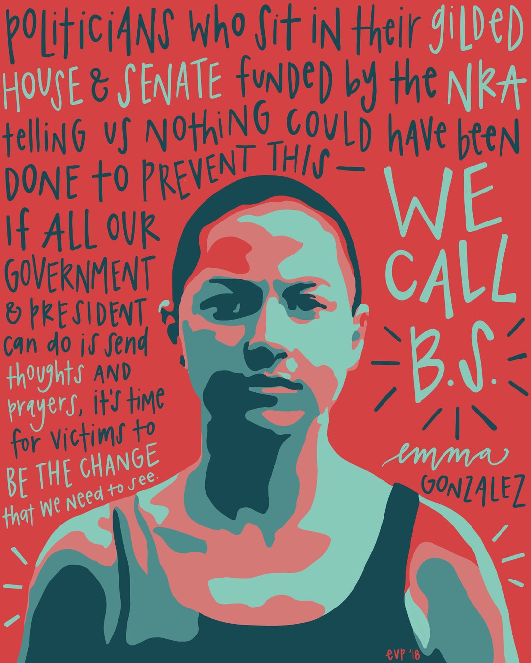 Emma Gonzalez - Digital Download - Etsy