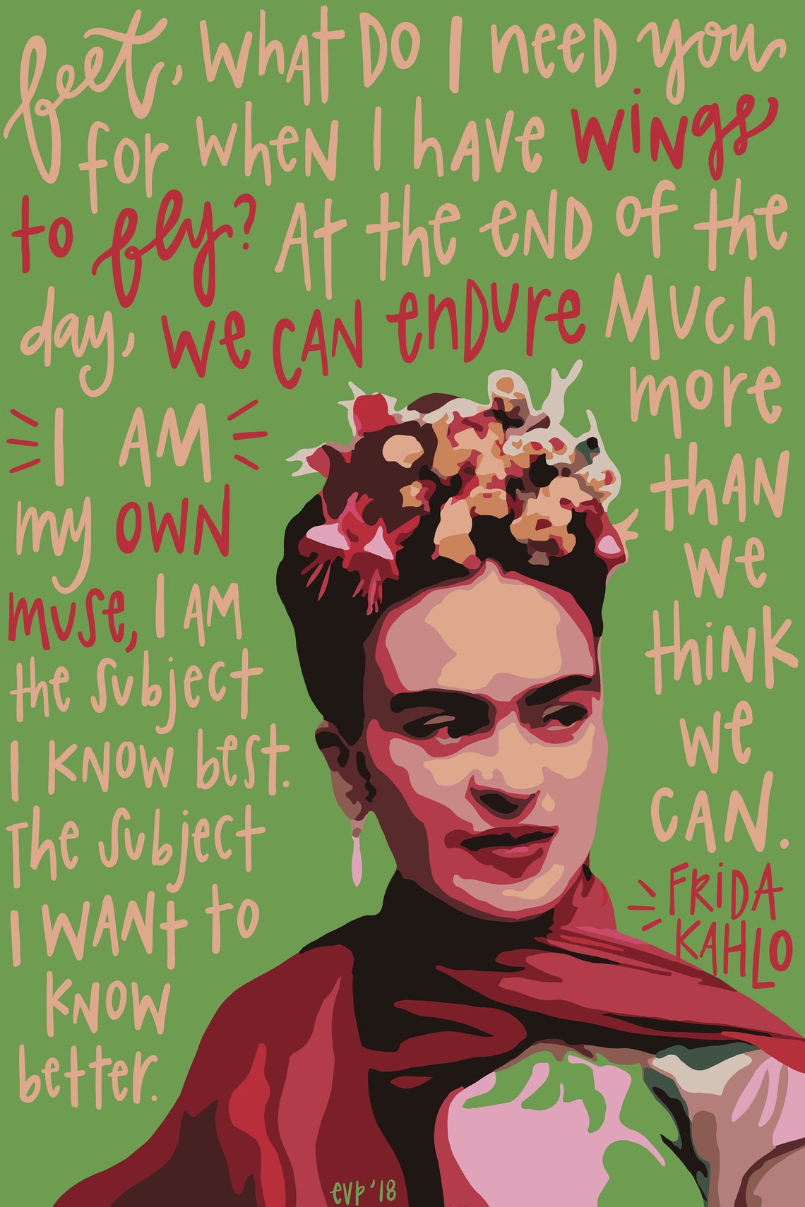 Frida Kahlo Poster Frida Kahlo Frida Kahlo Print Feminist - Etsy