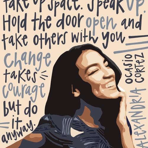Alexandria Ocasio-cortez Print AOC Digital Download - Etsy
