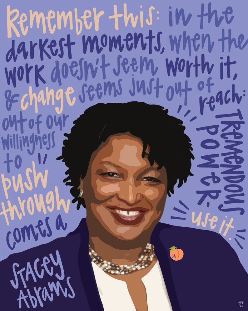 DIGITAL Stacey Abrams Black Girl Magic Black Lives Matter | Etsy