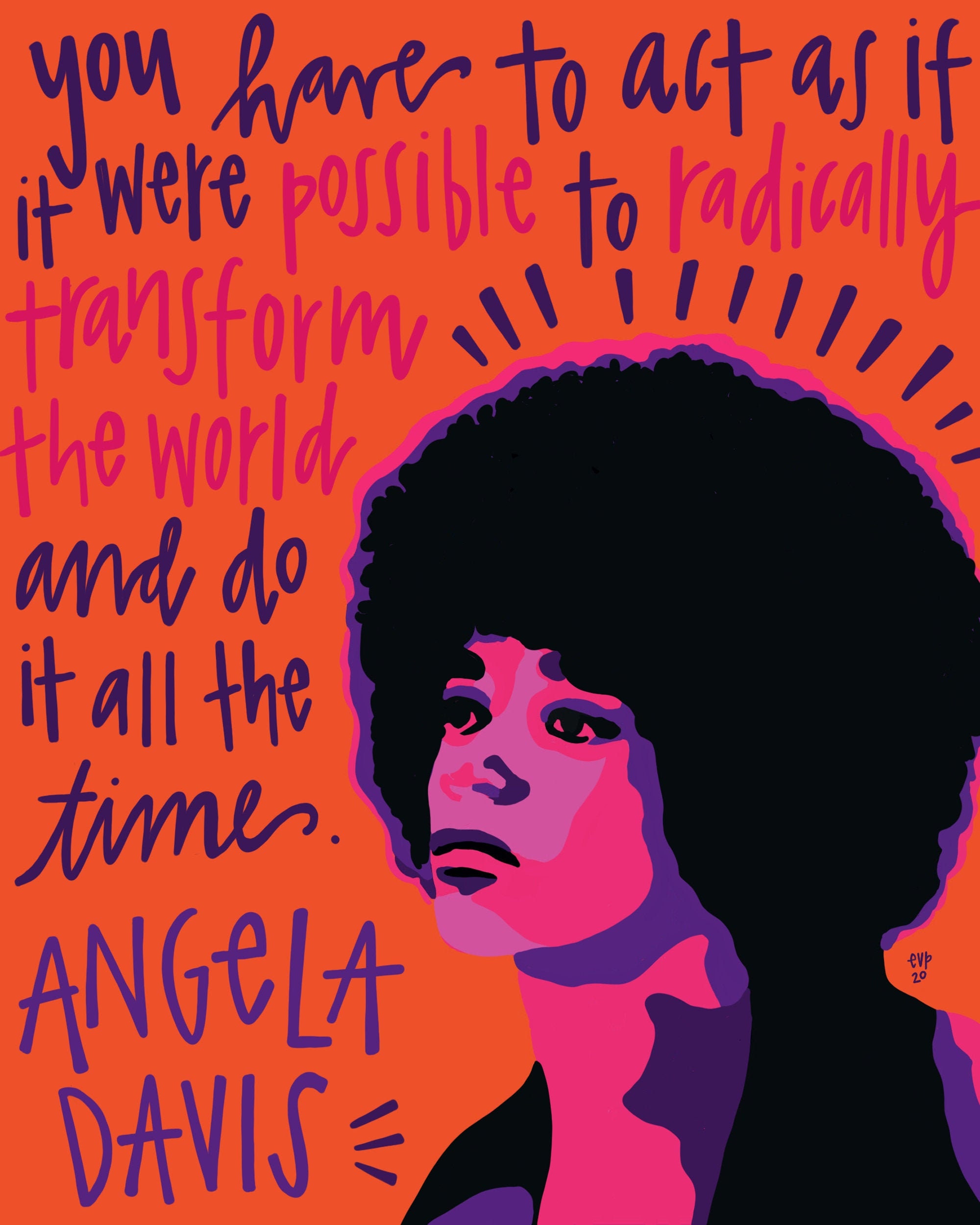 DIGITAL Angela Davis Black Girl Magic Black Lives Matter | Etsy