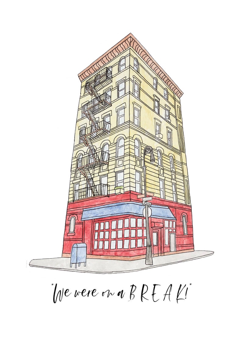 FRIENDS TV Show Apartment Building Print - Etsy