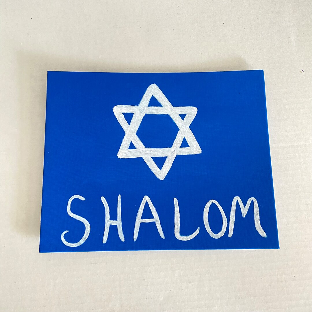Star of David Art Shalom Reminder to Pray for Israel Hand - Etsy