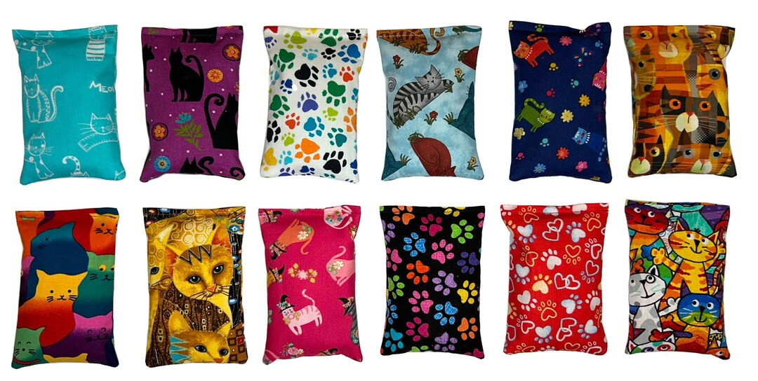 Catnip Pillow Sack Bags for Cats -- Set of 2 -- New Design -- Pick Your ...