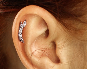 Helix Curved Piercing - Etsy