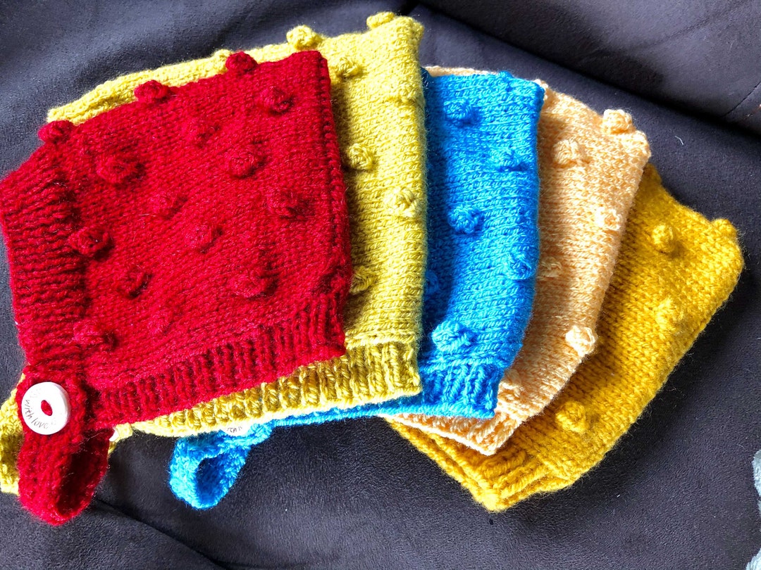 Pixie Hats,popcorn/bobble, Baby to 1 Year Old Button Fastening. Only 4 ...