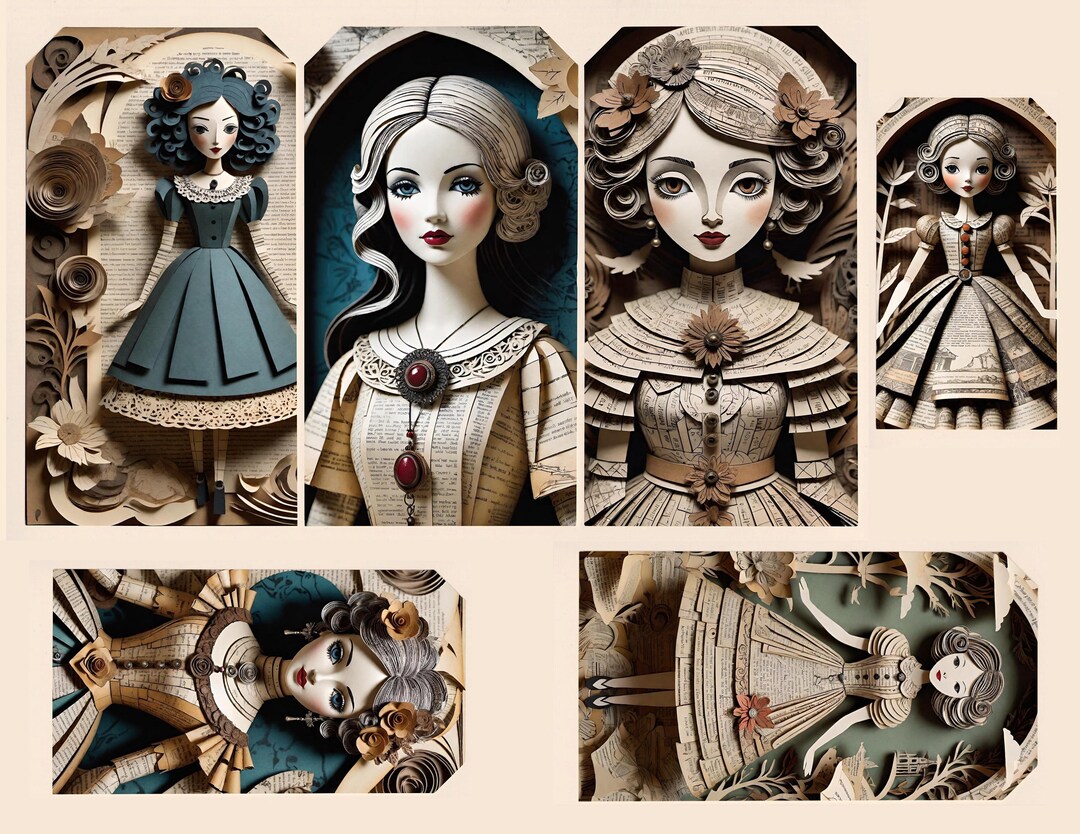 Paper Doll Tags (a 15 Page Digital Download) - Etsy