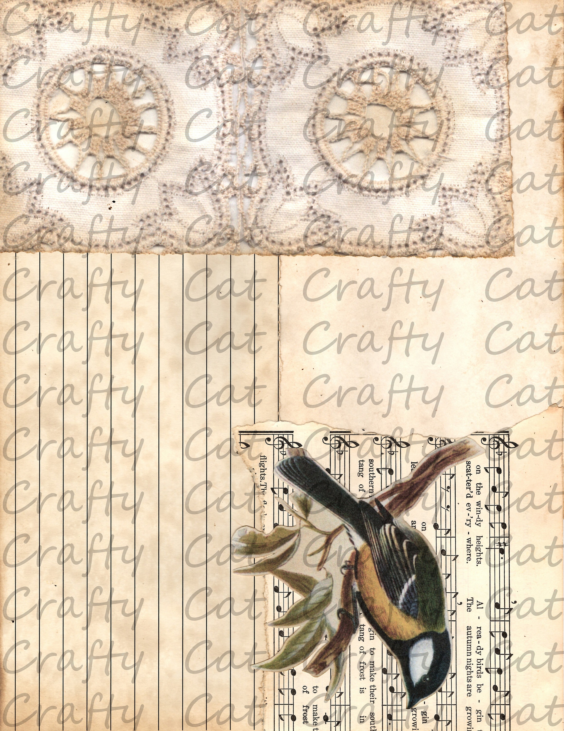 Old Paper 8 Page Digital Download (backing or Collage Paper) - Etsy