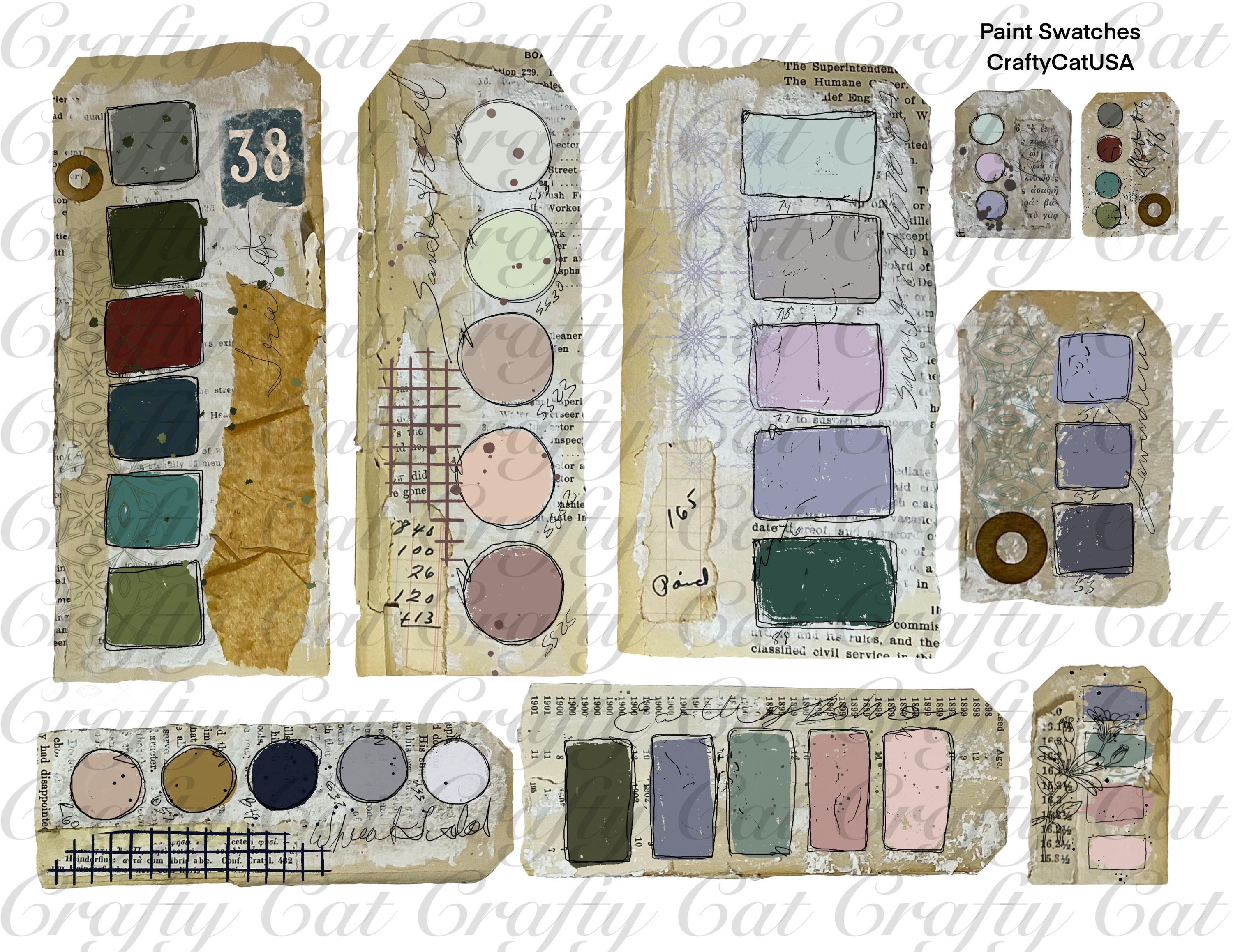 Paint Swatches (a 12 Page Digital Download) - Etsy