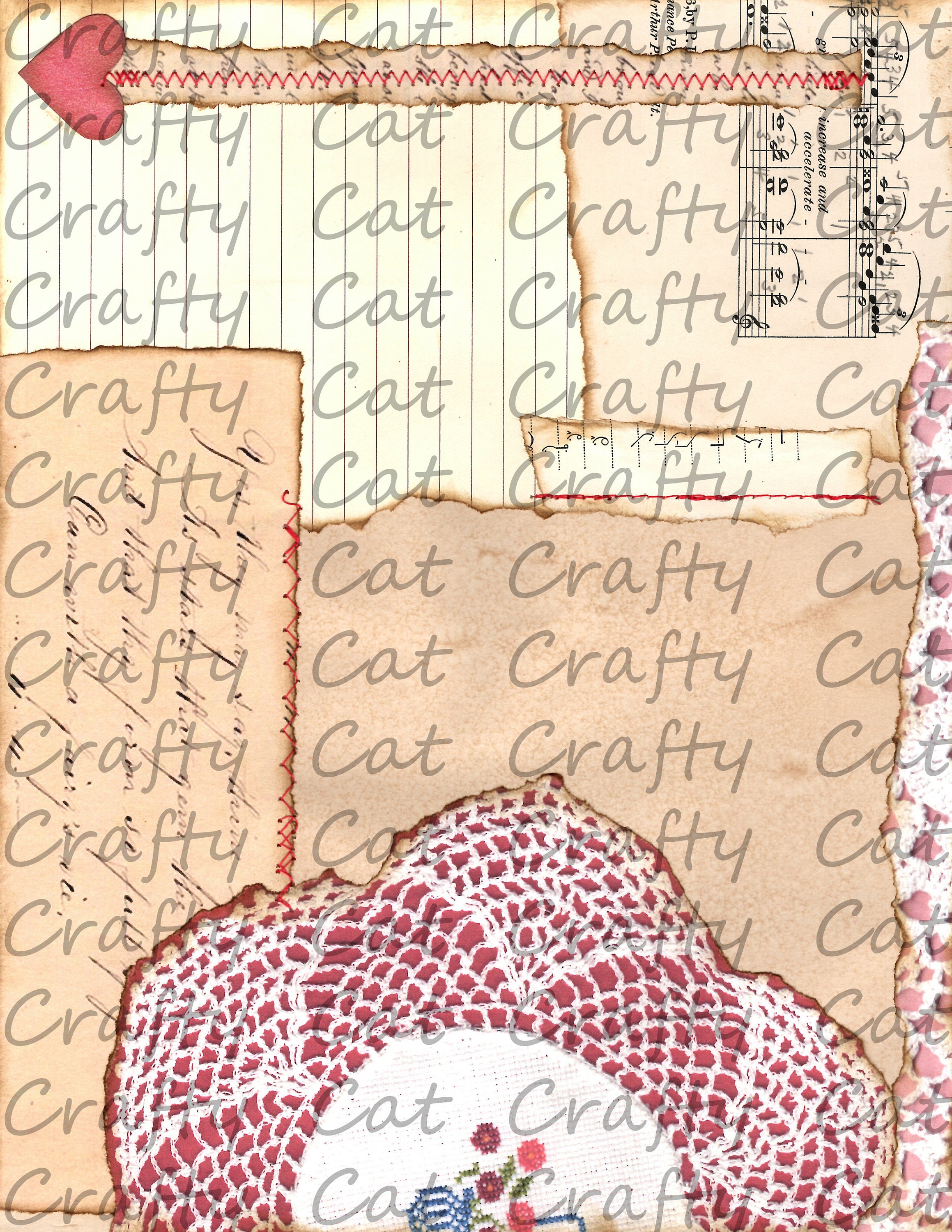 Old Love Notes (18 Page Digital Download Kit Only 10 Pages Are Shown ...