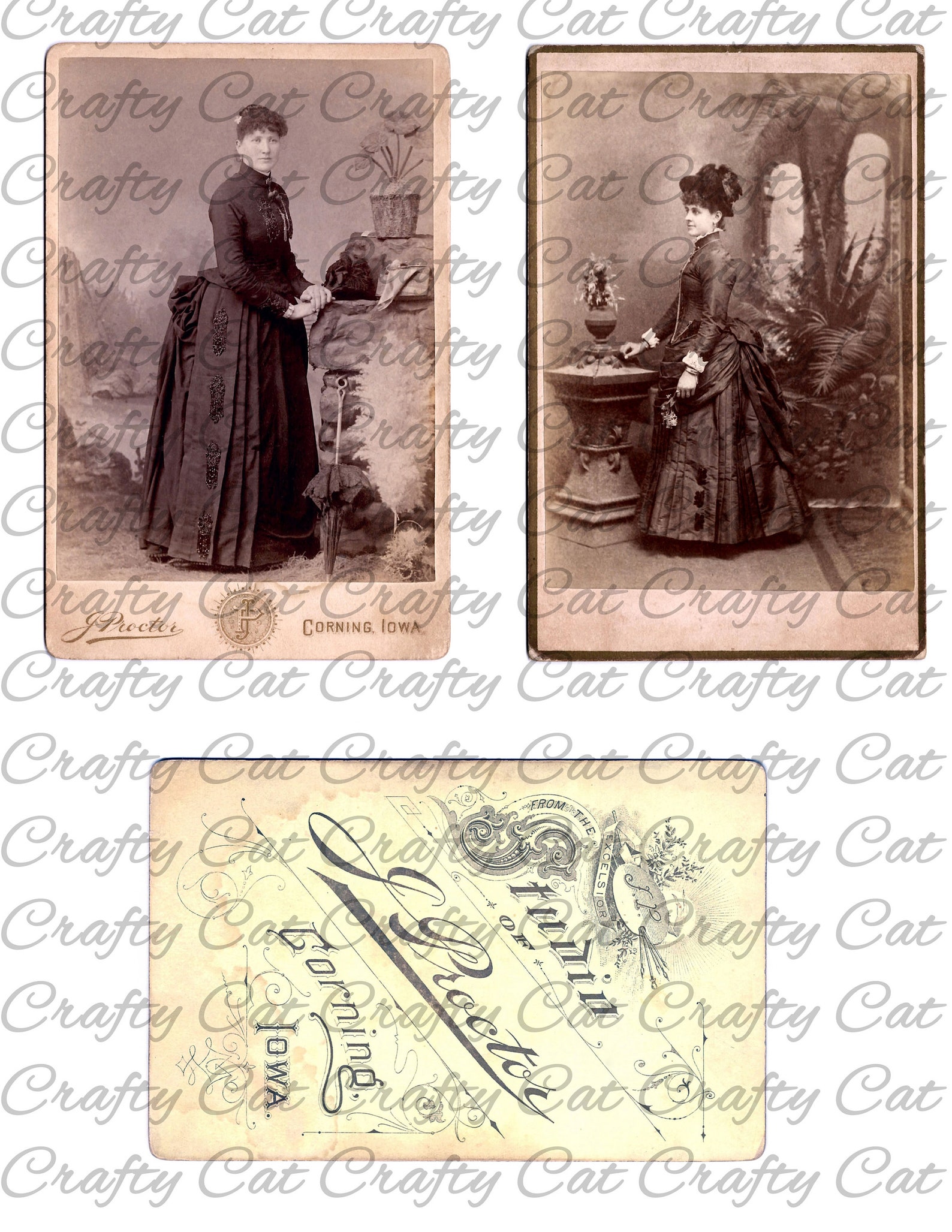Cabinet Cards a 20 Page Digital Download (only 10 Pages Shown) - Etsy