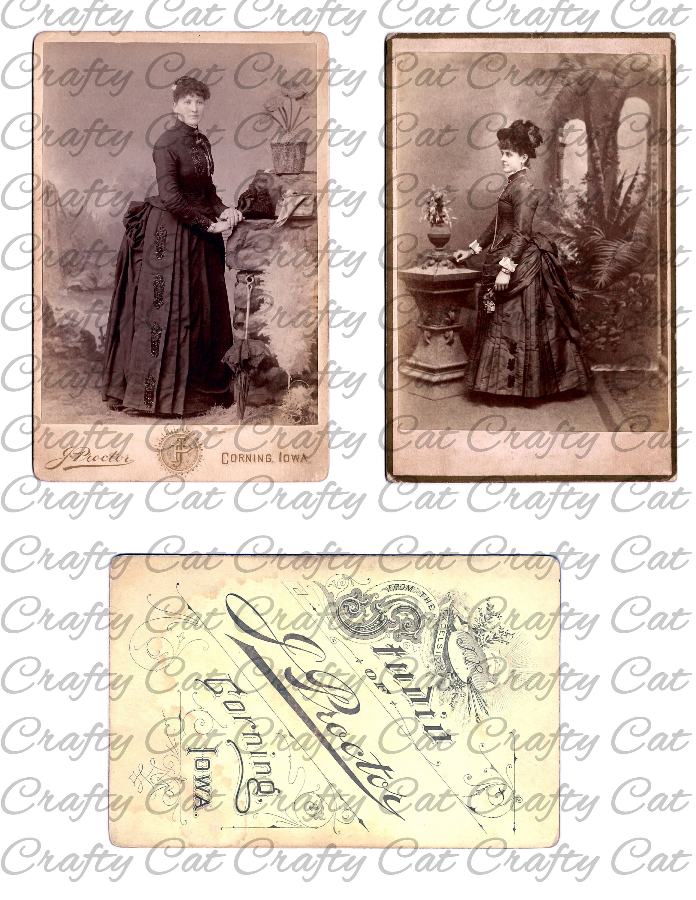 Cabinet Cards a 20 Page Digital Download (only 10 Pages Shown) - Etsy