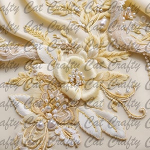 Butter Yellow Embroidery (a 12 Page Digital Download for PAPER CRAFTS ...
