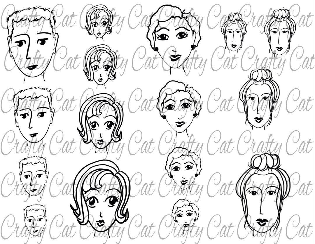 Funky Art Doll Faces (A 24 Page Digital Download) - Etsy