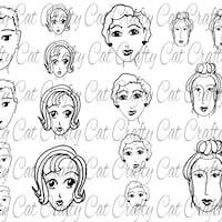 Printable Paper Doll Faces - Etsy