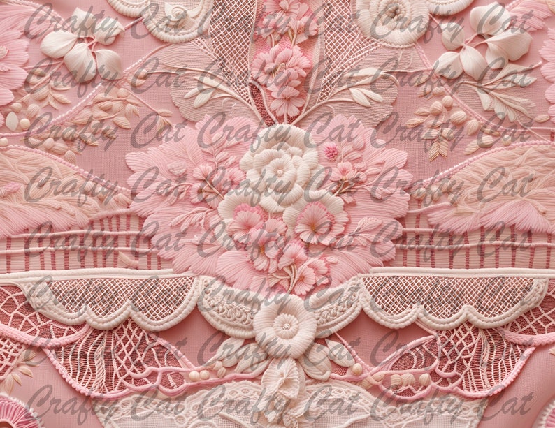 Pretty Pink Lace (a 12 Page Digital Download for PAPER CRAFTS) - Etsy