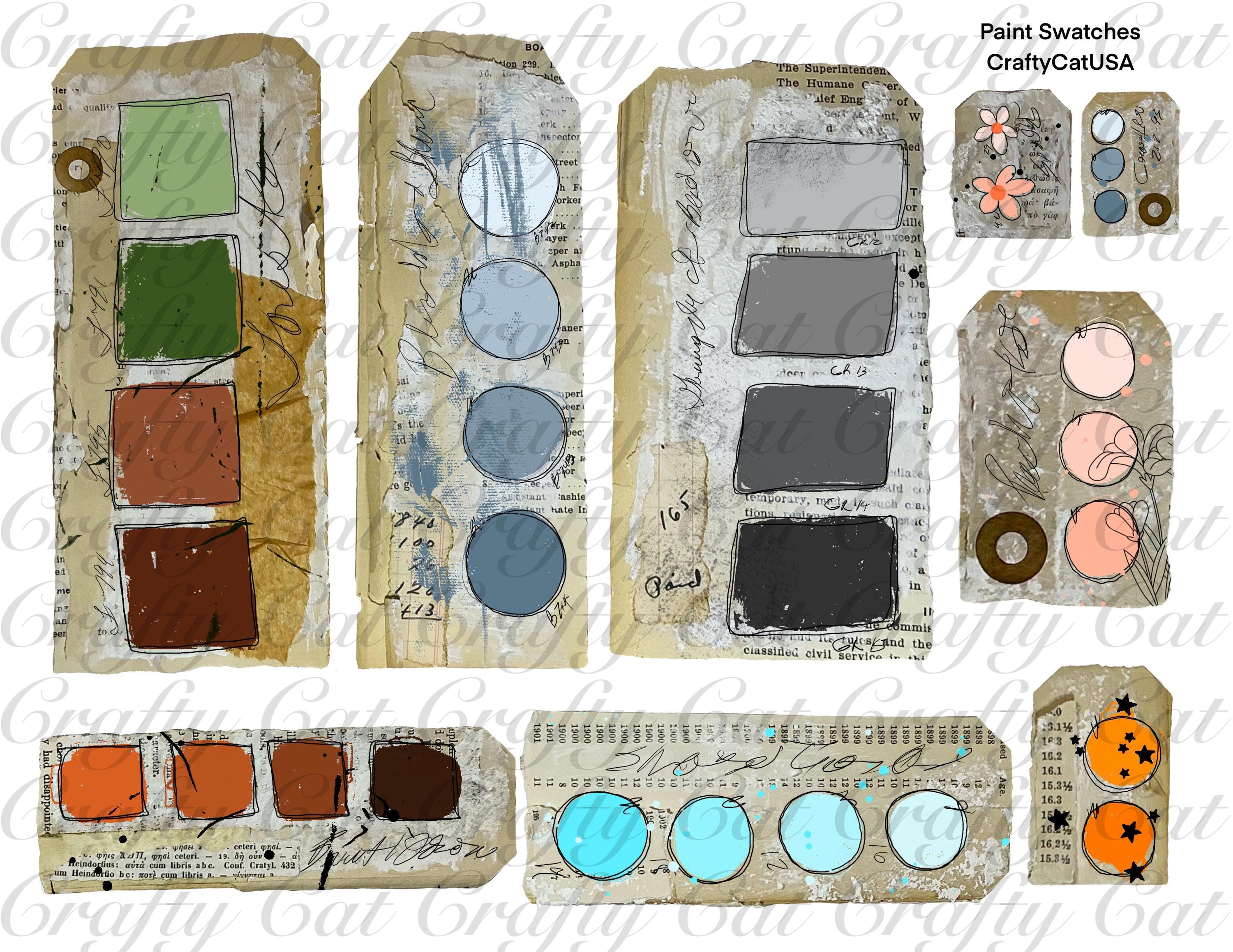 Paint Swatches (a 12 Page Digital Download) - Etsy