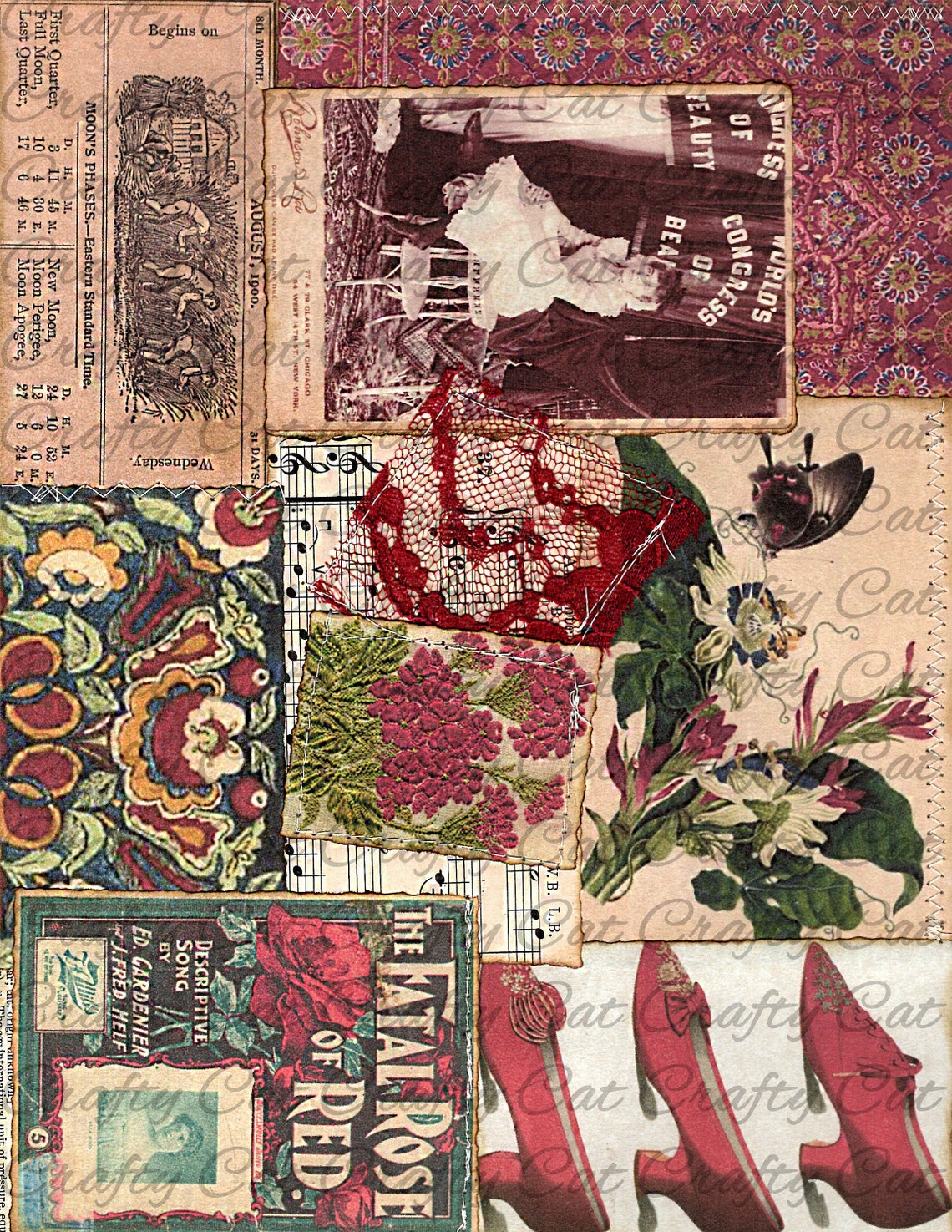 Cabinet Cards a 20 Page Digital Download (only 10 Pages Shown) - Etsy