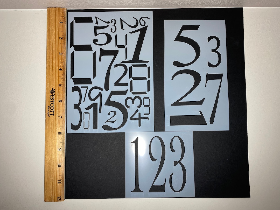 Number Stencils Set of 3 - Etsy