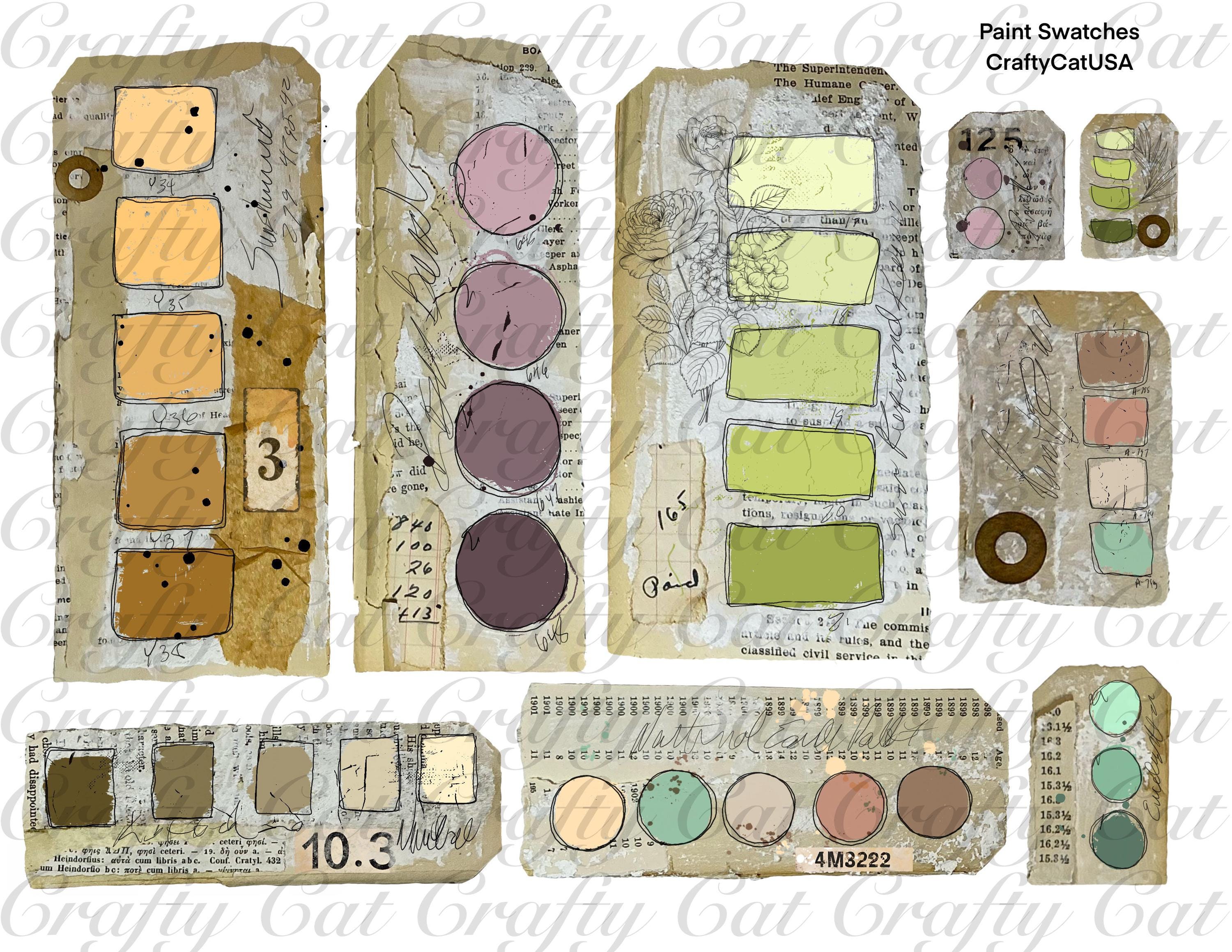 Paint Swatches (a 12 Page Digital Download) - Etsy