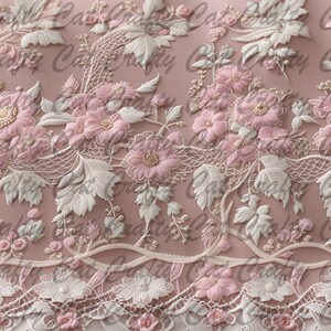 Pretty Pink Lace (a 12 Page Digital Download for PAPER CRAFTS) - Etsy