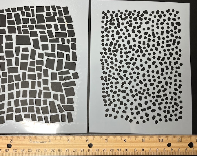 Abstract Marks Set of 3 Stencils - Etsy