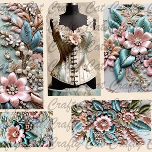 Floral Embroidery (an 18 Page Digital Download for PAPER CRAFTS) - Etsy