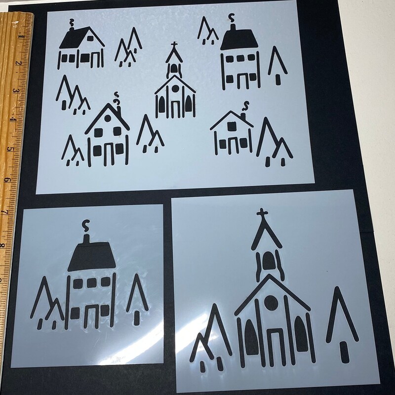 House Stencil - Etsy