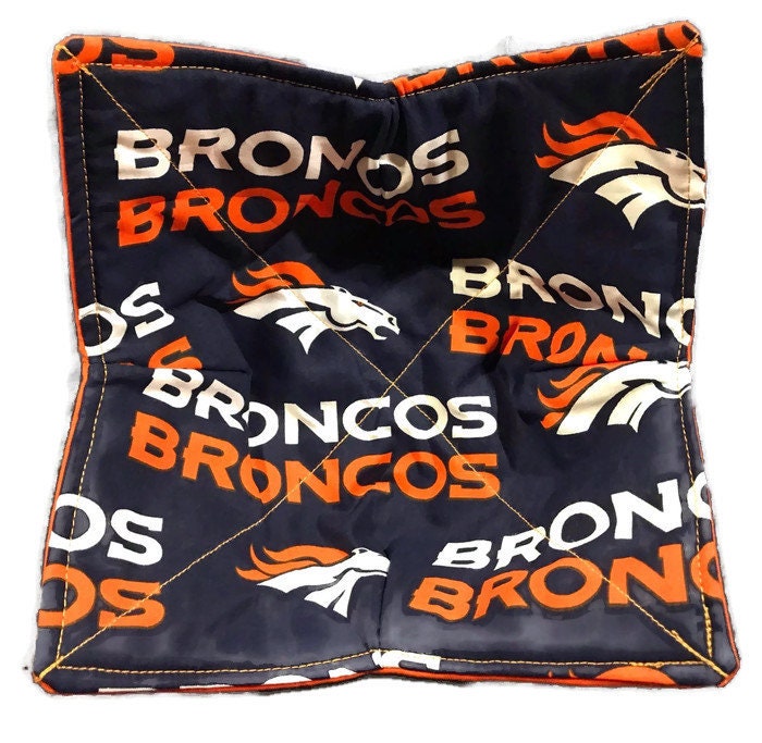 Microwave Bowl Cozy- Denver Broncos- Soup Bowl- Reversible- Quilted ...