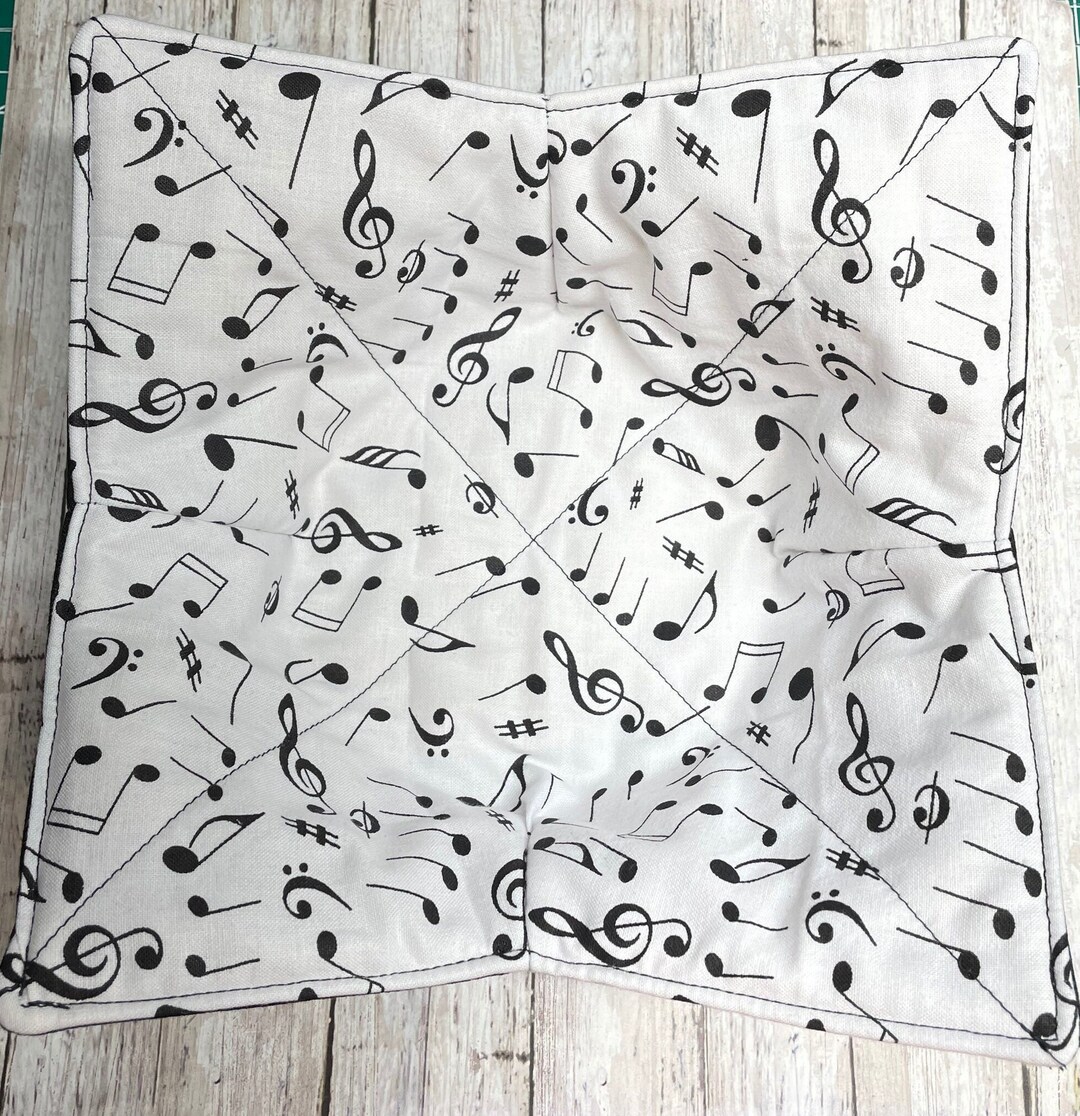 Microwave Bowl Cozy, Music Notes - Soup Bowl- Bowl Holder- Housewarming ...