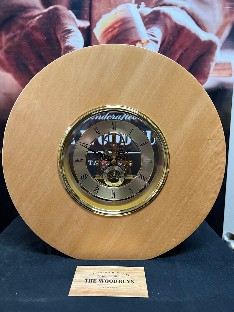 Tasmanian Huon Pine Wood Turned Skeleton Clock - Etsy Australia