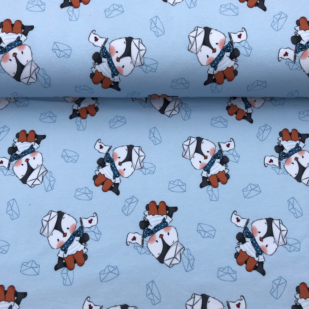 French Terry, Ahoy Pingu, by Emmapünktchen - Etsy UK