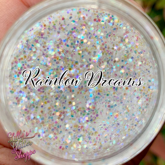 White Transparent Rainbow Fine Glitter Solvent Resistant - Etsy