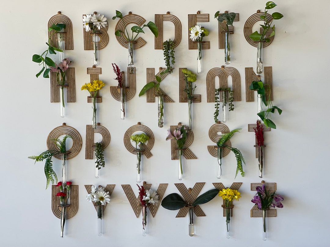 Alphabet Wall Propagation Vase: Personalized Nursery Decor - Etsy
