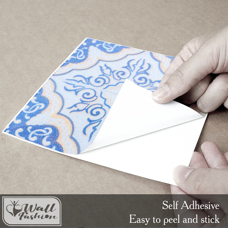 Set OF 12 Tiles Wall Stickers. Pink Spanish Style Tiles. Tile | Etsy