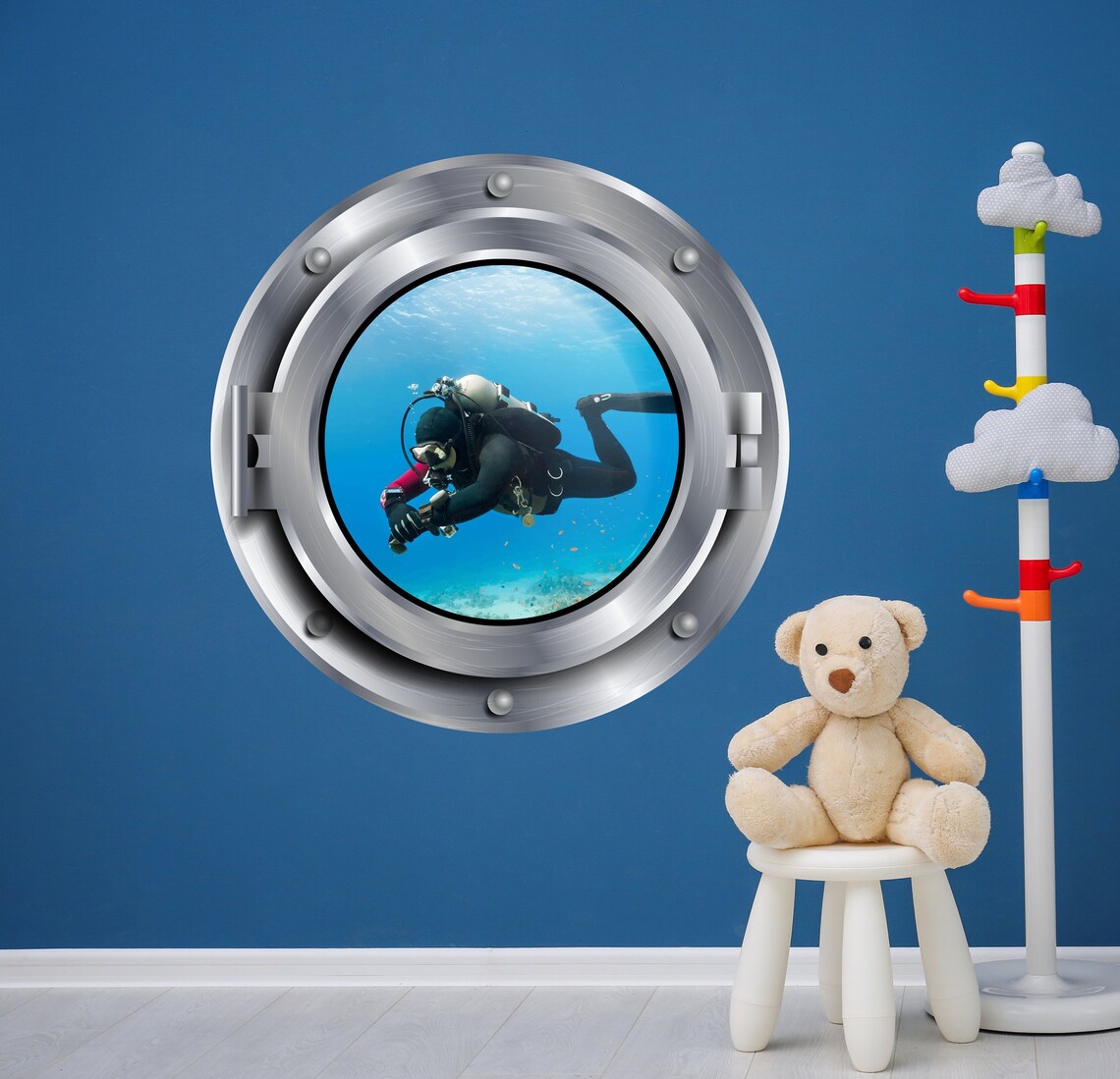 Scuba Diving Wall Decal Nursery. Underwater View Wall Mural. | Etsy