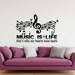 Wall Decal Quote MUSIC IS LIFE. Wall Word Vinyl Decal - Etsy